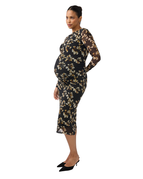 INGRID & ISABEL® Ingrid & Isabel® Long Sleeve Ruched Maternity Midi Dress